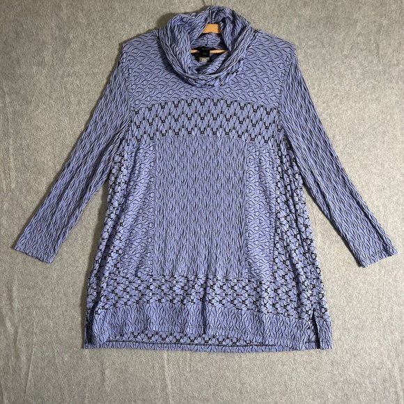 Ali Miles | Sweaters | Ali Miles Tunic Top Womens Large Lilac Blue ...